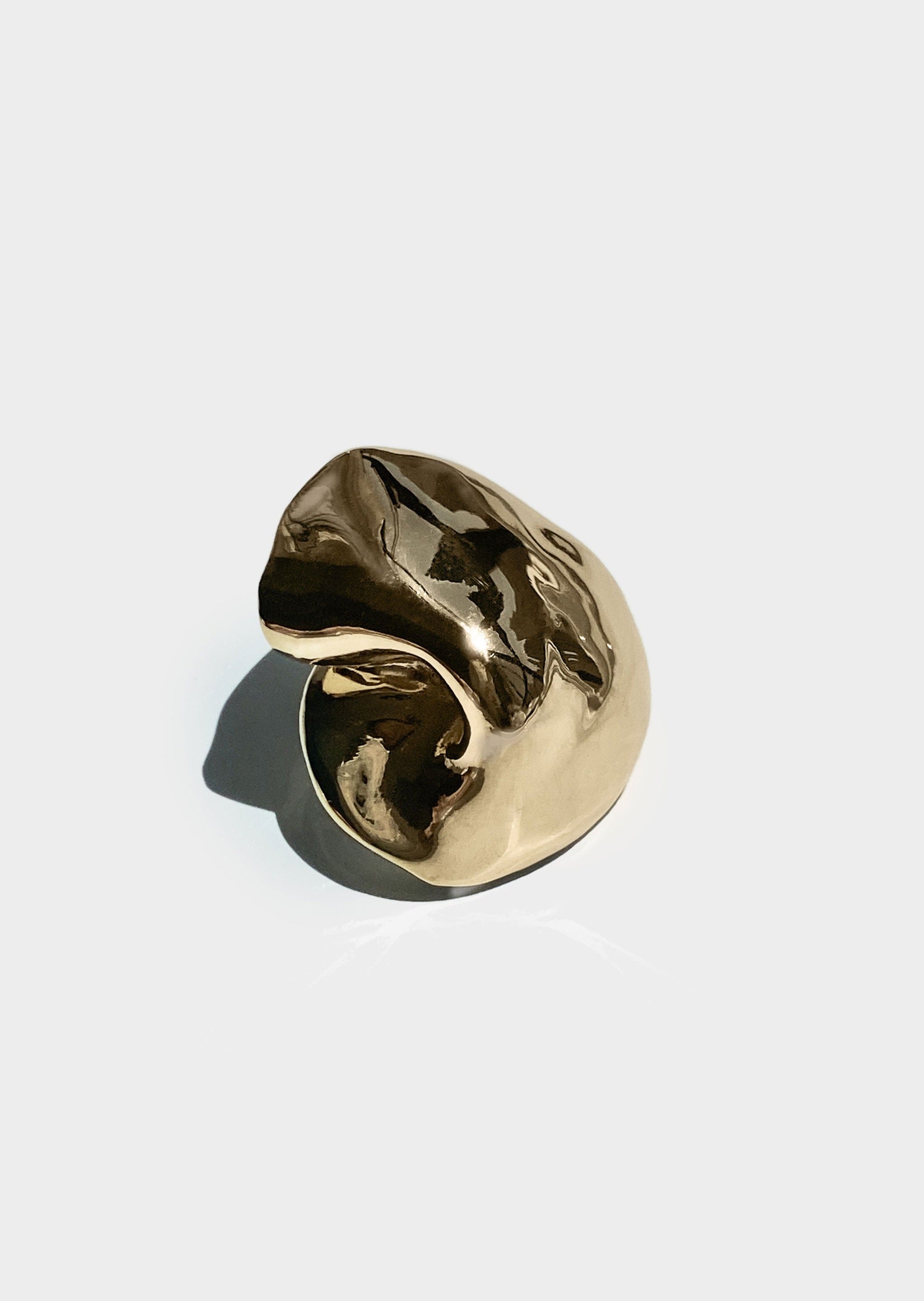 Fold Over Formation Brooch | Bronze | Modern Weaving